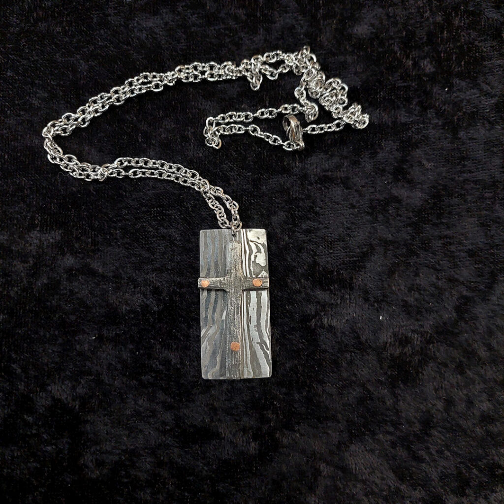 Forged cross necklace – Geraldine Forge and Blades